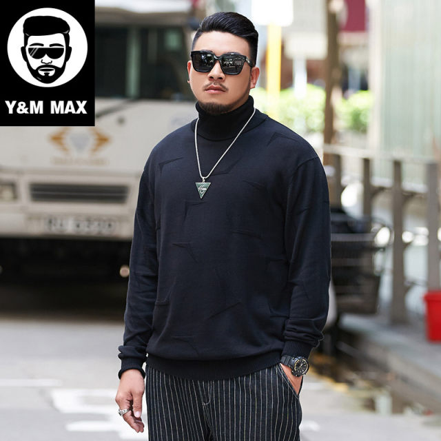 Large size turtleneck sweater for men 200 Jin [Jin equals 0.5 kg] Loose ...