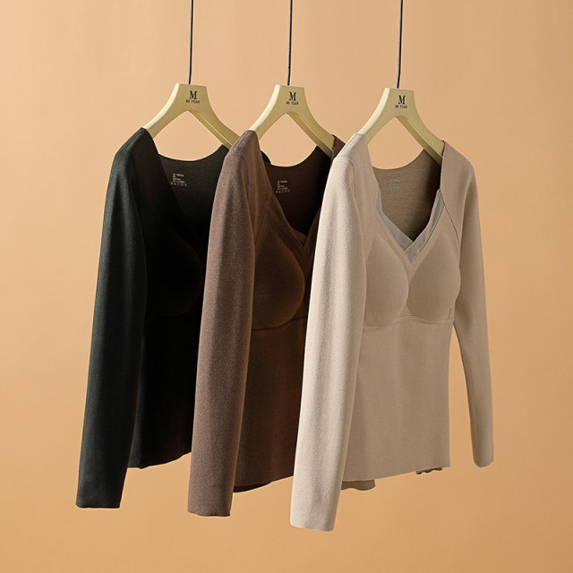 Graphene thermal underwear for women in autumn and winter with padded ...