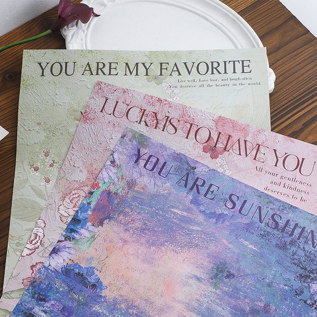 Ximeng Garden oil painting style bouquet paper material kraft handmade ...