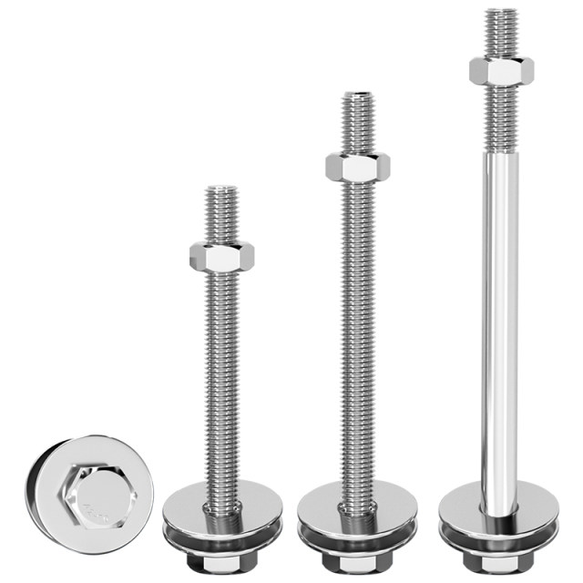 304 stainless steel external hexagonal wall screws and nuts set ...