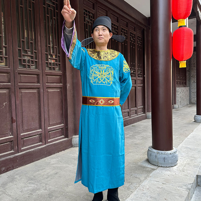 Tang system round collar robe Hanfu men's Tang Dynasty king and ...