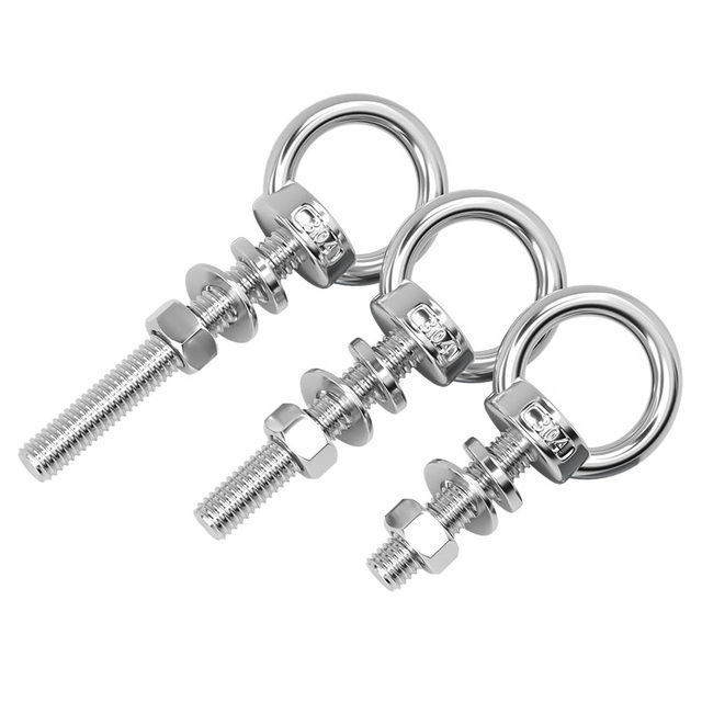National standard 304 stainless steel extended lifting eye screw nut ...