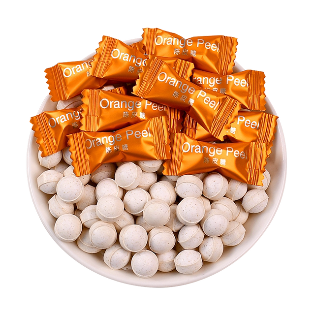 Tangerine peel candy chewable nostalgic commercial entertainment candy ...