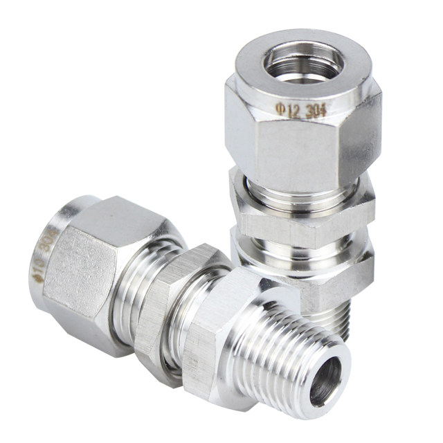 304 stainless steel ferrule straight-through terminal through-plate ...
