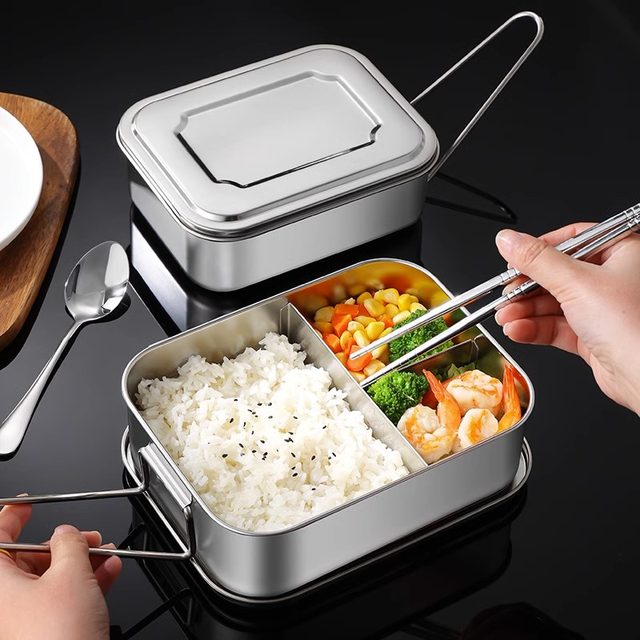 Stainless steel lunch box with lunch box 304 food-grade office worker ...