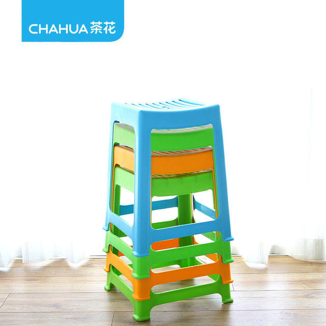 Camellia plastic stool thickened plastic high stool bathroom stool home ...