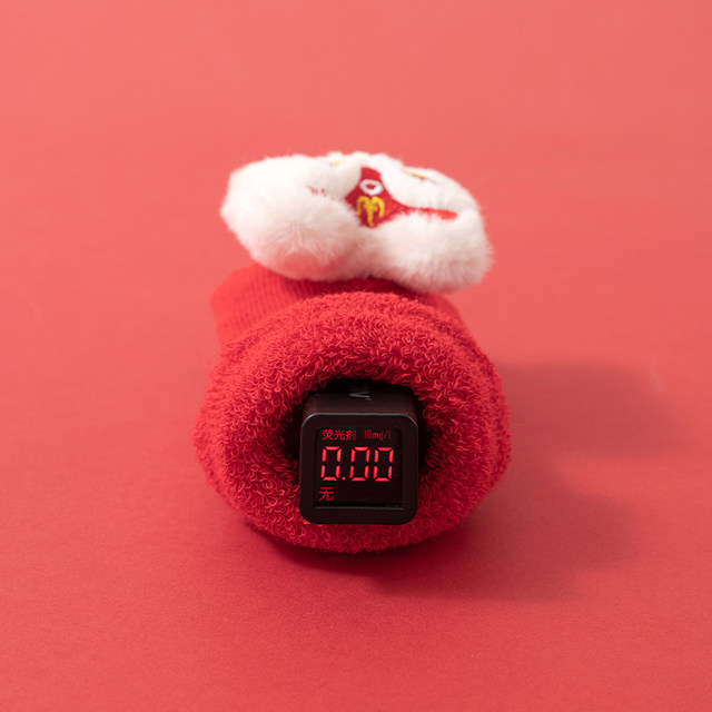 Newborn baby big red socks Baby autumn and winter thickened and warm ...