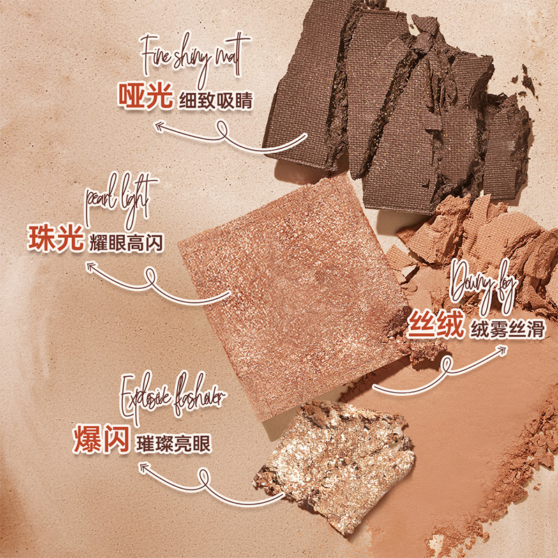 Akf 7色アイシャドウパレット - アースカラーマット - 公式