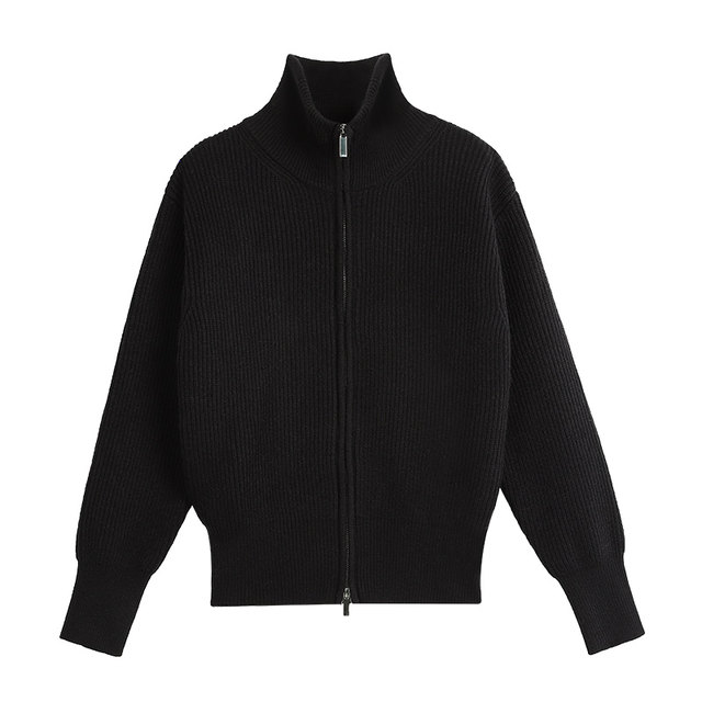 pusumede double zipper lapel sweater cardigan women's autumn and winter ...