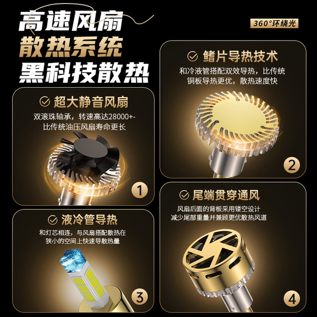 Car LED headlight H7 laser 9005 modified H11 far and near H4 integrated ...