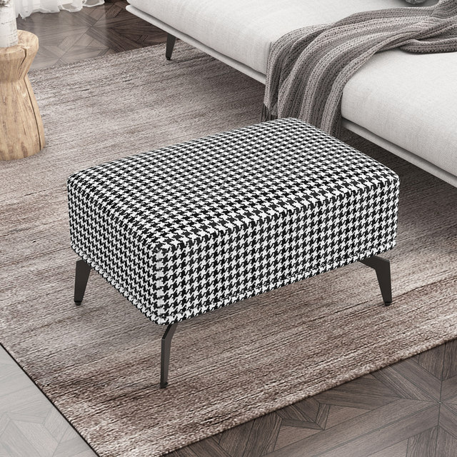 Houndstooth sofa stool footrest single living room imperial concubine ...
