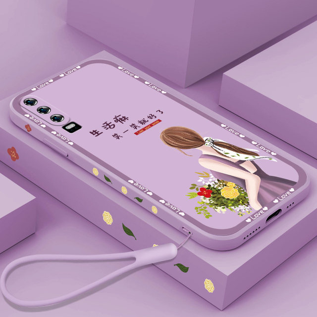 Huawei P30 mobile phone case female creative anti -drop P40 bouquet ...