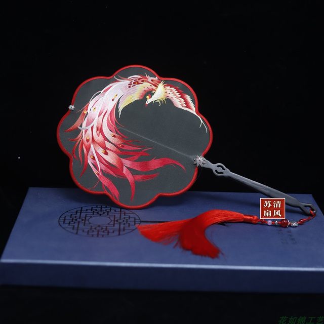 Suzhou handmade Suzhou embroidery double-sided embroidery fan, ancient ...