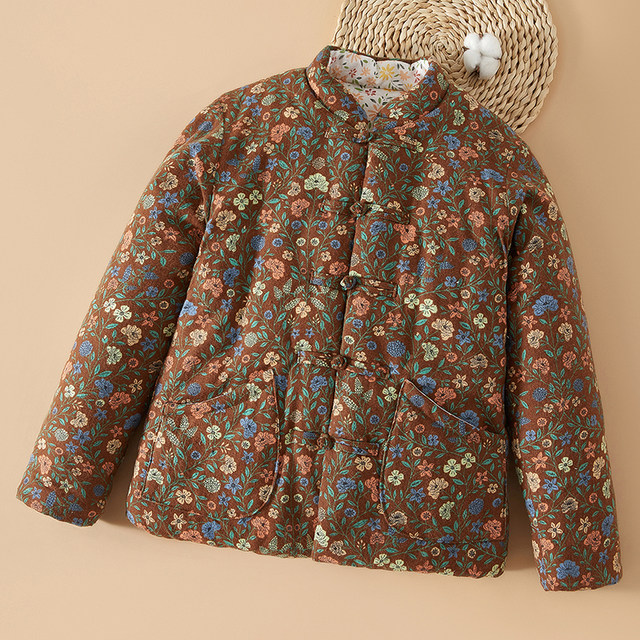 Women's pure cotton jacket, adult home outer wear warm clothing, winter ...