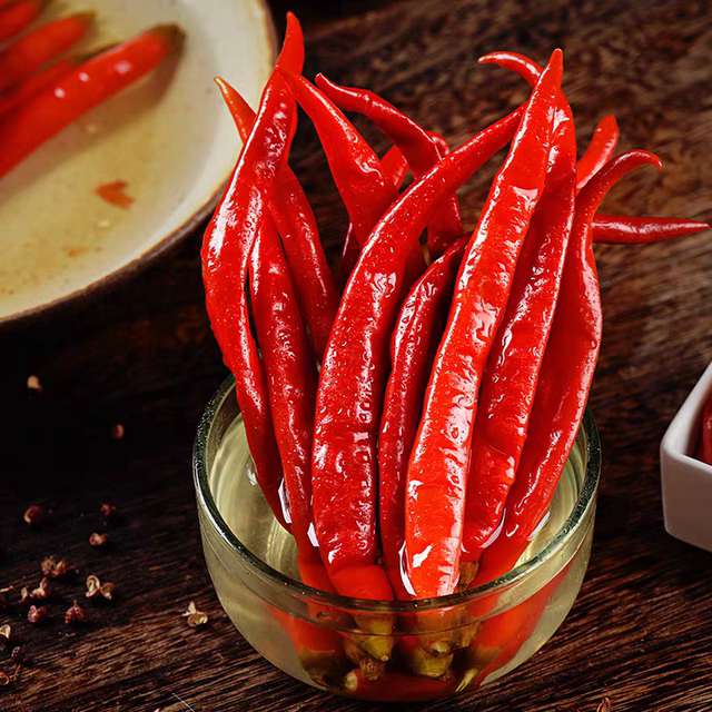 Sichuan kimchi pickled red pepper 1kg bottled pickled pepper pickled beauty pepper pickled two ...