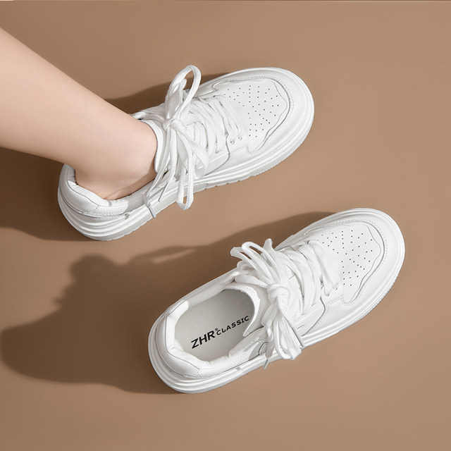 ZHR thick-soled white shoes for women 2025 spring and autumn new ...