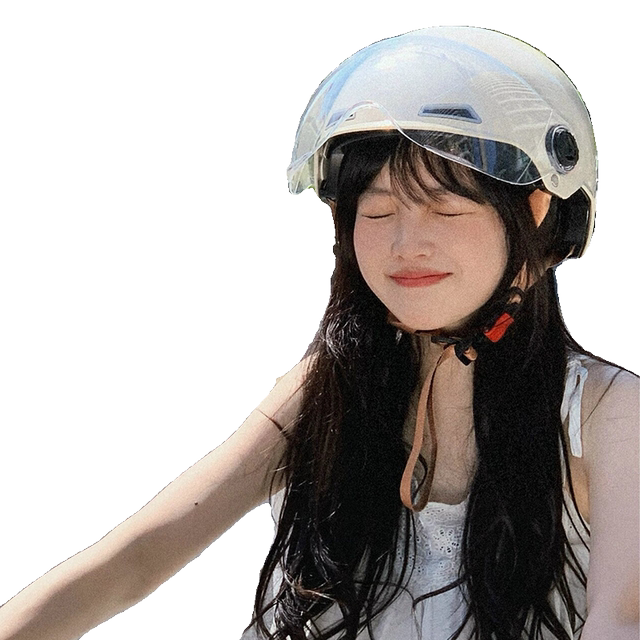 Retro electric car helmet for women in autumn and winter riding spring ...