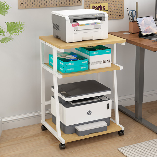 Floor-standing movable multi-layer printer storage rack office desktop ...