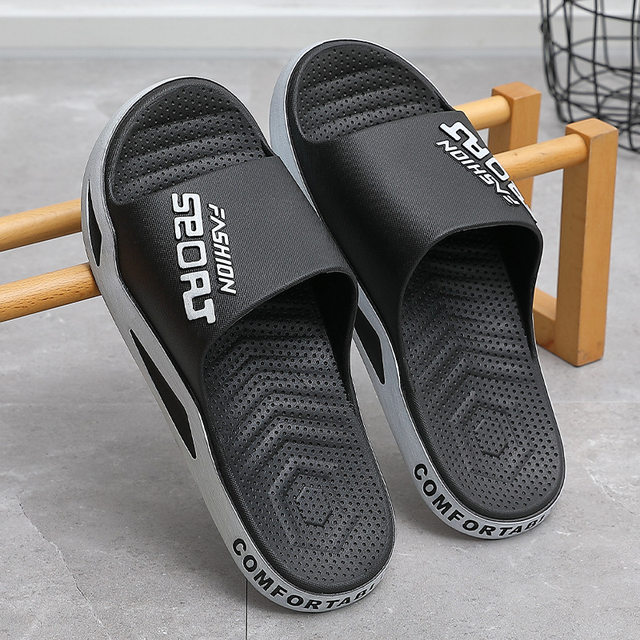 Sports slippers Men's summer wearing trend, anti -slip resistance, home ...