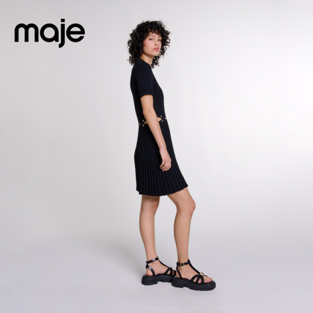 Maje Outlets spring and summer women's clothing temperament slim black ...