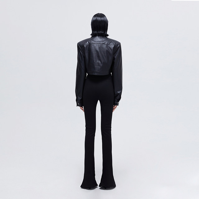 Azepam cool quilted PU leather motorcycle short jacket functional style ...