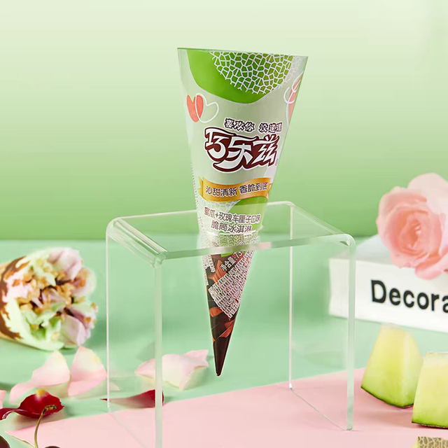 Yili Qiaolez medium crispy ice cream cone vanilla chocolate taro ...