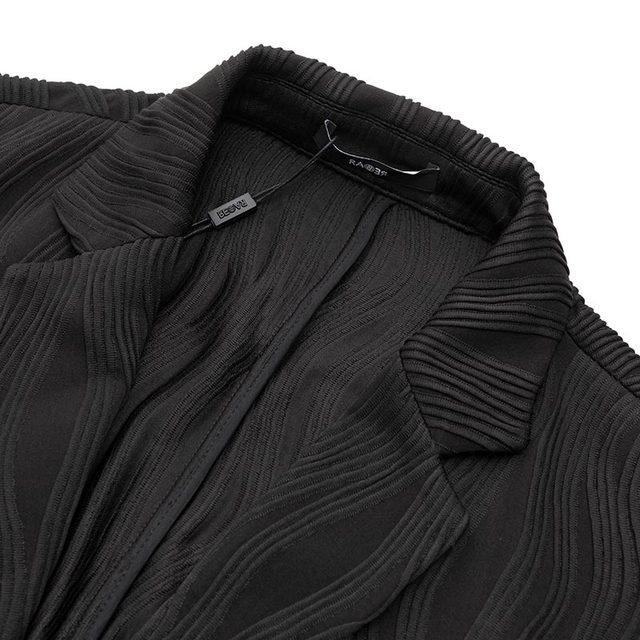 RARE Weiya men's autumn and winter new suit black wavy pattern three ...