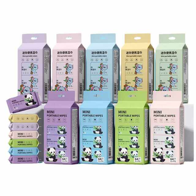 Mini wet wipes packet for female students, outdoor portable portable ...