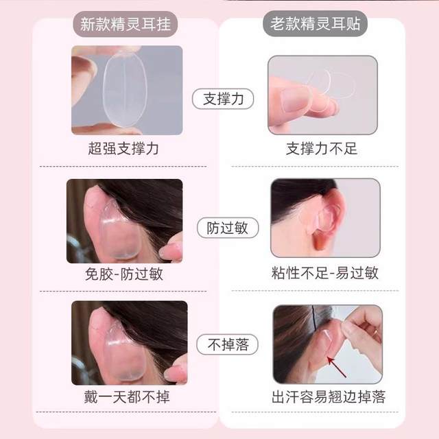 Elf earhook wearable strong supporter invisible painless transparent ...