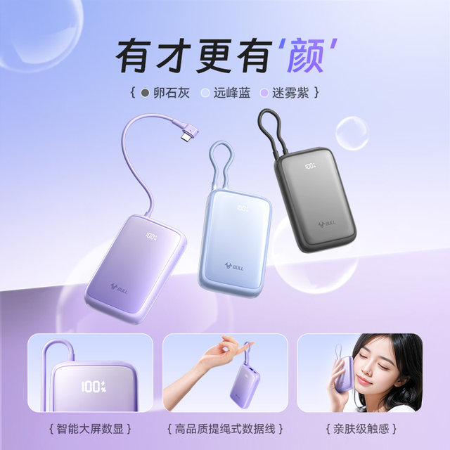 Bull power bank 20000 mAh with built-in line two-way fast charging ...