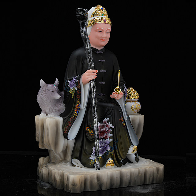 Baixuan Han White Marble Black Old Lady Statue Black Mother Statue ...
