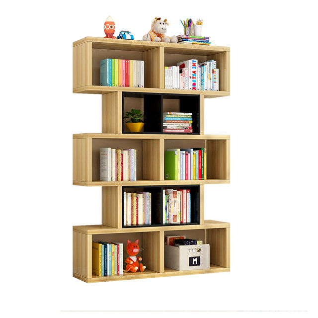 Simple bookshelf setting shelves Bookcase Living room partition display ...