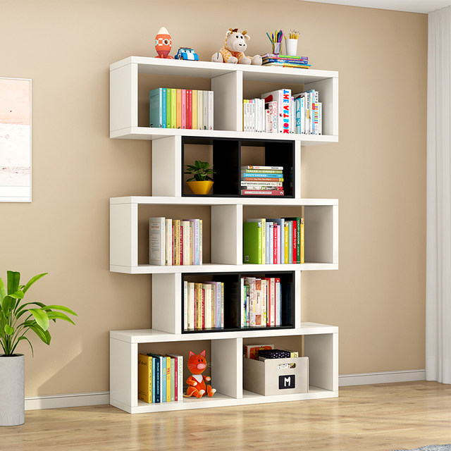 Simple bookshelf setting shelves Bookcase Living room partition display ...