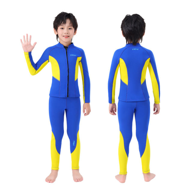 Children's swimsuit split thickened warm and cold-proof boys and girls ...