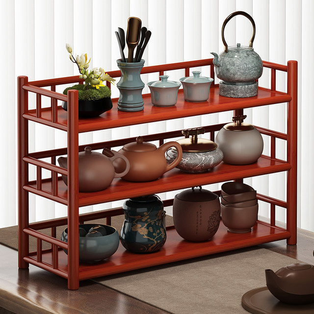 Desktop tea cup holder small size Bogu rack purple clay pot Chinese tea ...