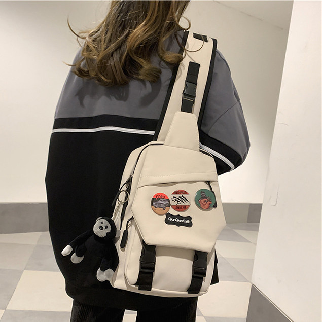 Men's crossbody bag trendy brand shoulder bag ins casual student ...
