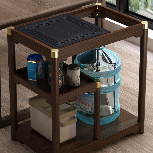Chinese style mobile small tea table household tea table solid wood tea ...