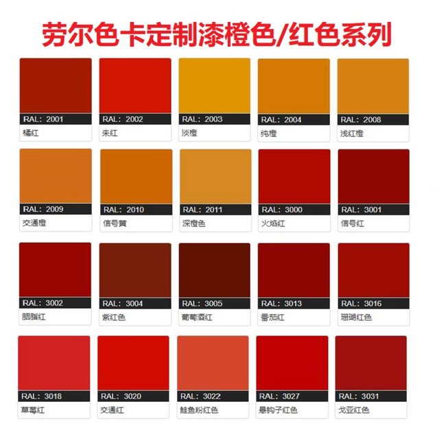 Sanhe self-painting RAL2002# vermilion 3000/3020/3002 RAL color card ...
