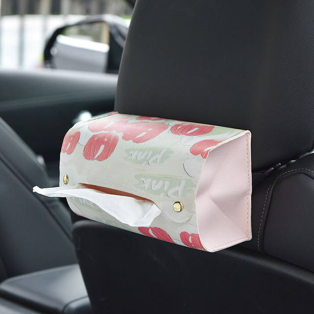 Creative car tissue box cute car hanging paper draw box car handrail ...