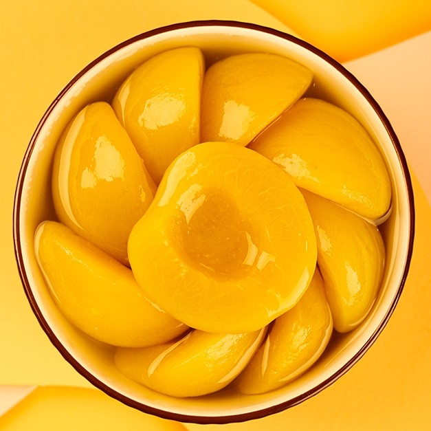 Yellow peach cans fresh fruit cans canned sacrifice sugar water instant ...