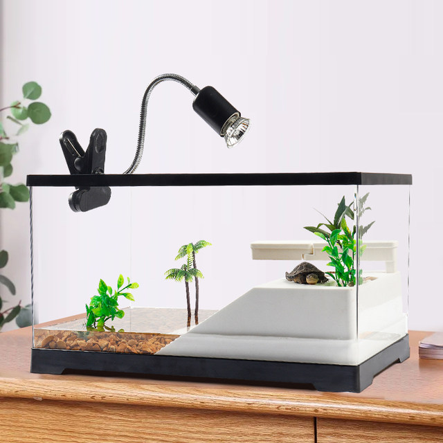 A lazy plastic acrylic turtle tank for home-use ecological landscaping ...