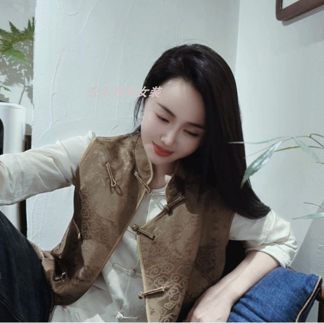 Xiuxi Xizi Guofeng's new Chinese retro jacket top Chinese style round ...