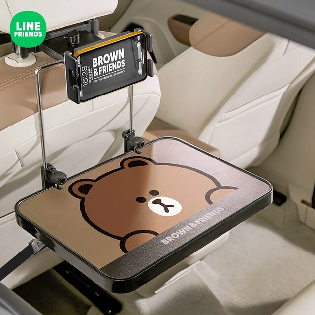 Linefriends car small table board folding table rear row folding table ...