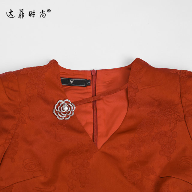 2025 summer new Chinese V-neck decorative buckle shoulder pad waist ...