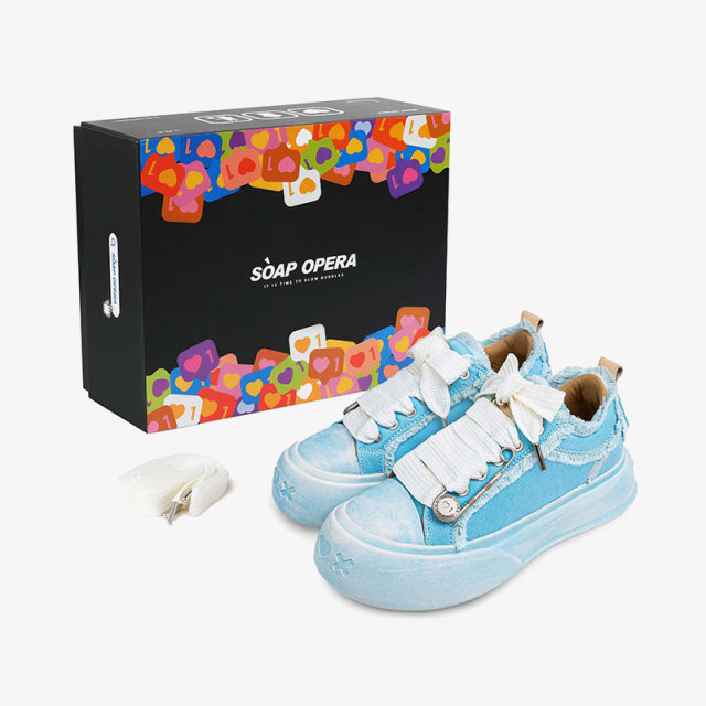 SOAP Opera broken ice bubble shoes thick soles of the canvas shoes ...