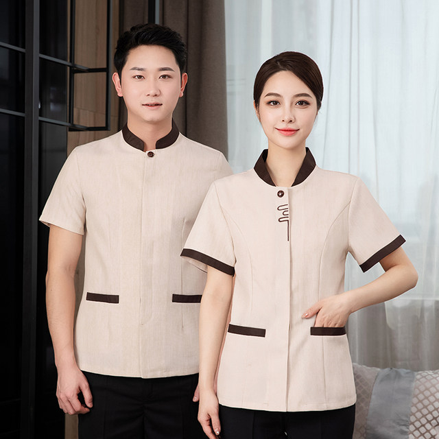 Cleaning work clothes short-sleeved summer women's suit property hotel ...