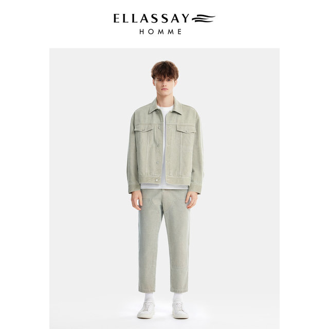 ELLASSAY Men's Clothing 24 Autumn Environmentally friendly pure cotton ...