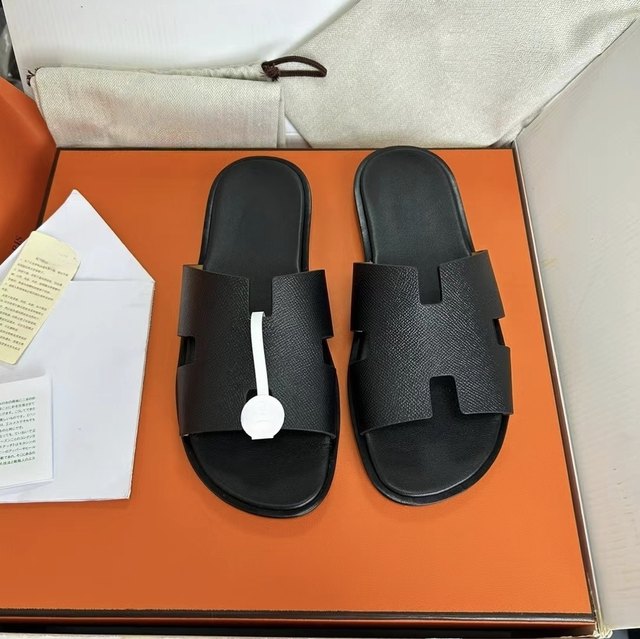 Men's genuine leather sandals, full cowhide European station h slippers ...