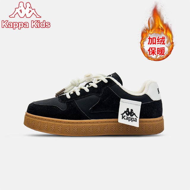 kappa kids Kappa 2025 winter new black children's shoes children's plus ...
