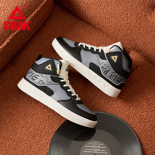 Peak high -top shoes men's autumn new warm couple sports shoes women's ...